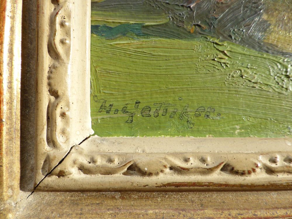 Gemälde, Landschaft von H. Gattiker Schweizer Maler (Gebraucht) in Neuhausen für CHF 106 – mit ...