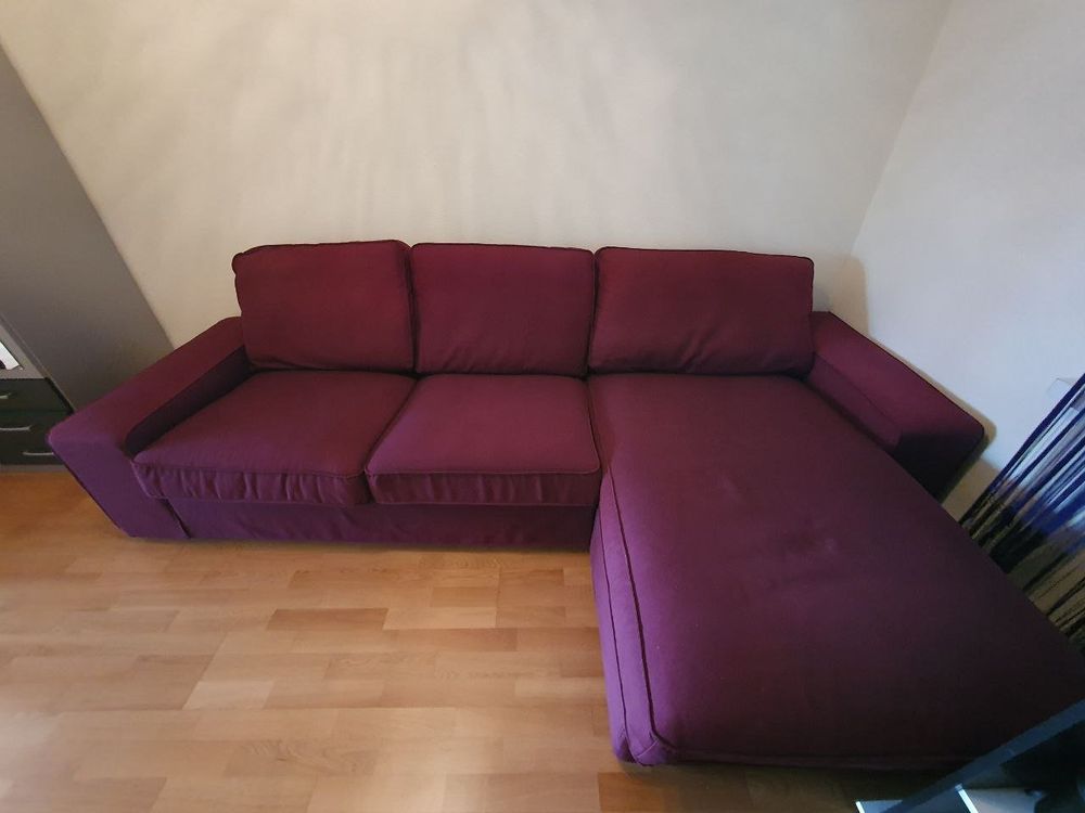 Kivik Ikea 3er Sofa Bordeauxrot | Kaufen auf Ricardo