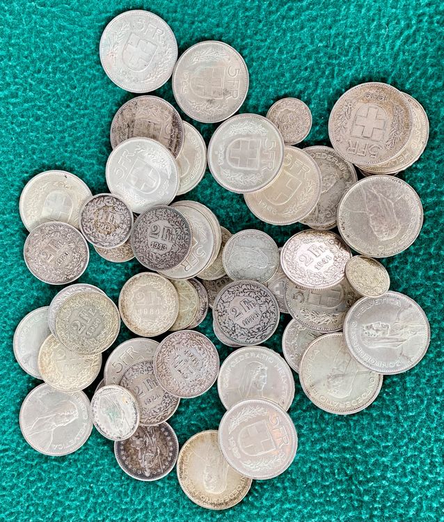 Lot Silbergeld Schweiz 554 gr. (Gebraucht) in Nürensdorf für CHF 345 – mit Lieferung auf Ricardo ...
