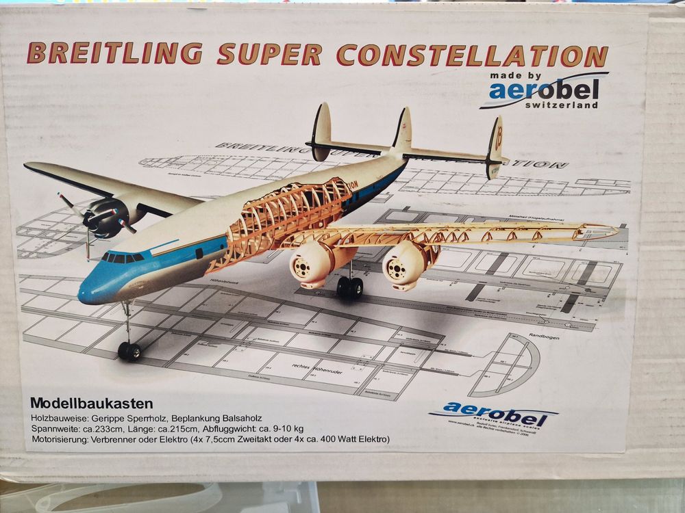 Avion rc Super Constellation Breitling en kit (Neu und originalverpackt ...