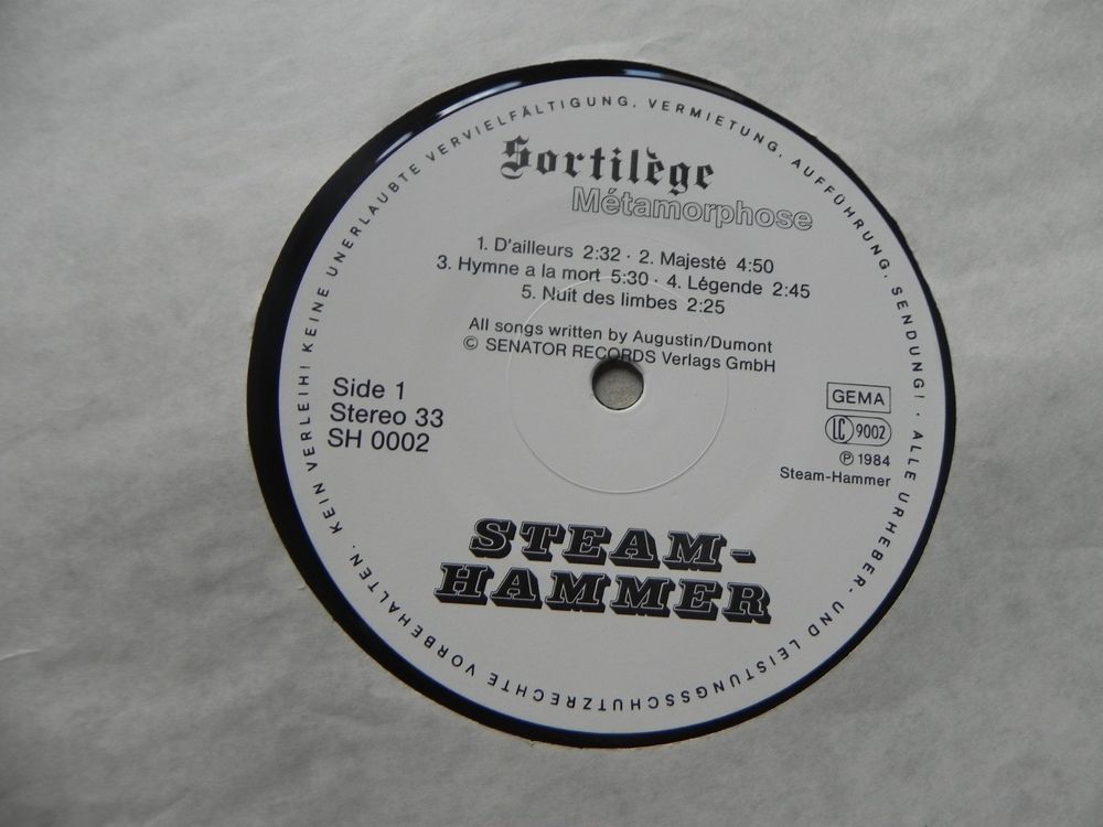 LP Frankreich Heavy Metal Band Sortilège 1984 Métamorphose | Kaufen auf ...