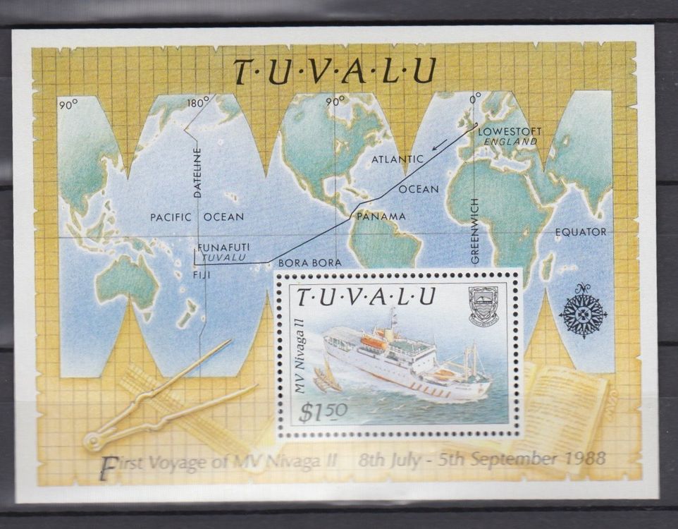 TUVALU 1989 SCHIFFE, MV Nivaga II (Neu (gemäss Beschreibung)) in Erlach ...