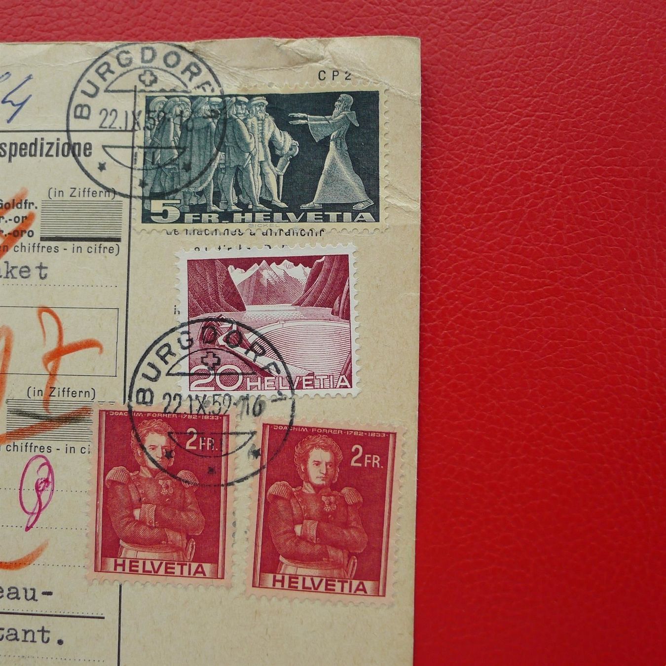 1959, 9.50.-Frankatur BURGDORF nach Belgien +Begleitadresse! (Gebraucht ...