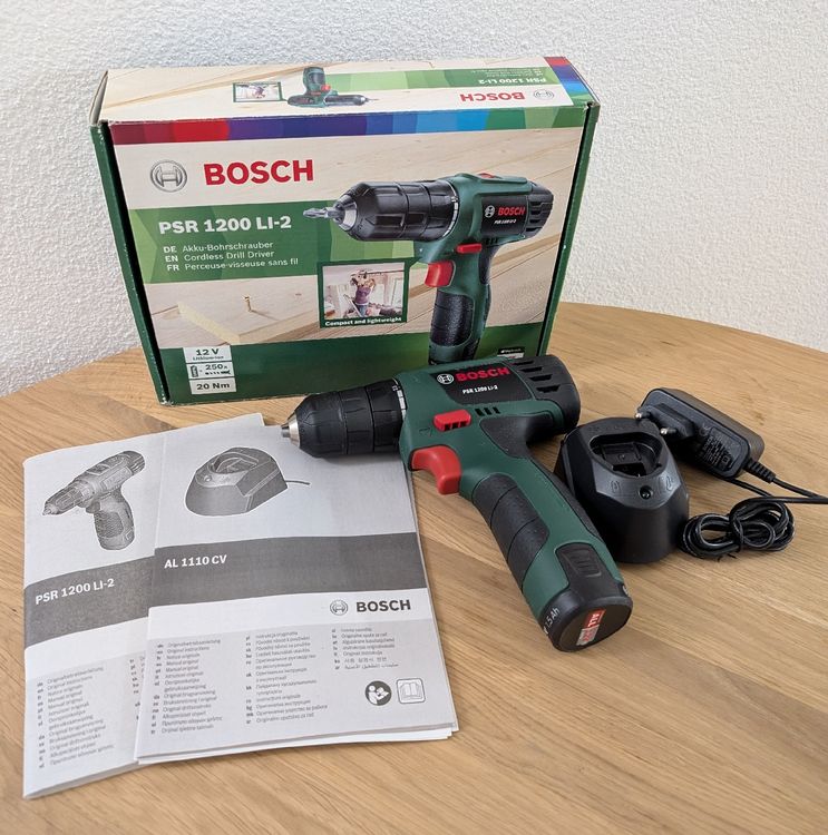 BOSCH Akku-Bohrschrauber PSR 1200 LI-2 12V Akkuschrauber OVP (Gebraucht) in Bremgarten AG für ...