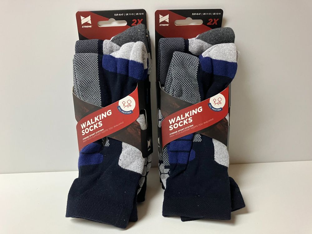 2x 2Paar Walking Socks Gr. 45-47 NEU ab 1.-Fr (Neu und originalverpackt ...