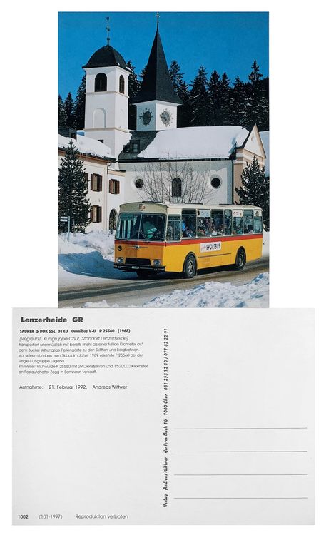 Lenzerheide Valbella Vaz Obervaz Graubünden Postauto SAURER | Kaufen auf Ricardo