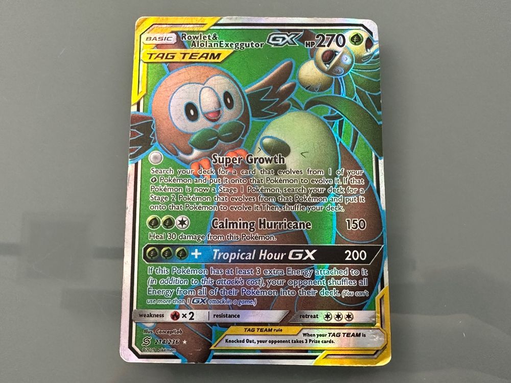 Pokémon - Rowlet & Alolan Exeggutor Tag Team GX - Ultra Rare (Gebraucht ...