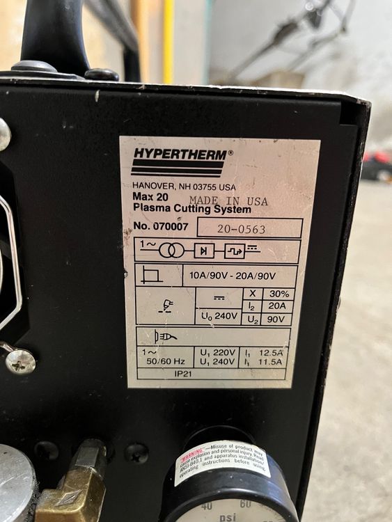 Plasmaschneider HYPERTHERM max 20 (Gebraucht) in Schattdorf für CHF 230 ...