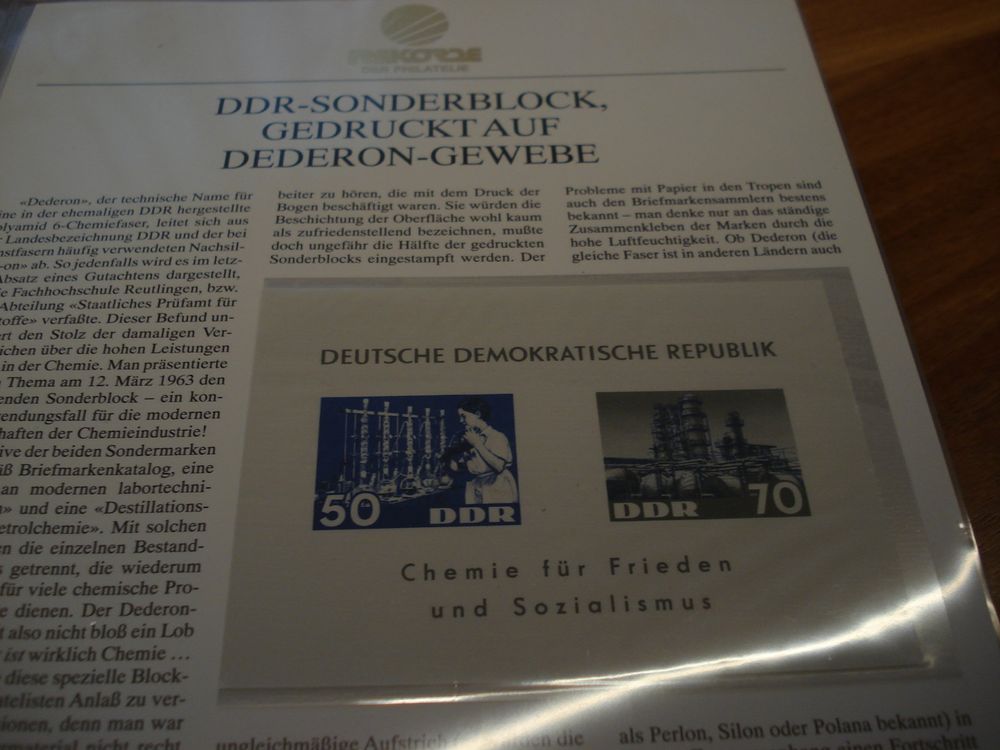 DDR Block 1963, auf Dederon-Gewebe ** | Kaufen auf Ricardo