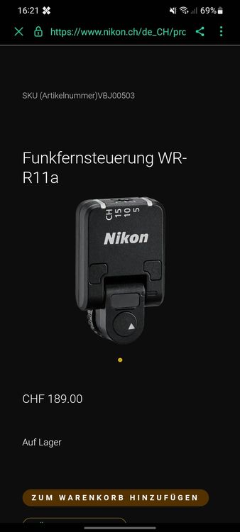 Funkfernsteuerung WR-R11a Auslöser der Kamera kabellos steue (Gebraucht ...