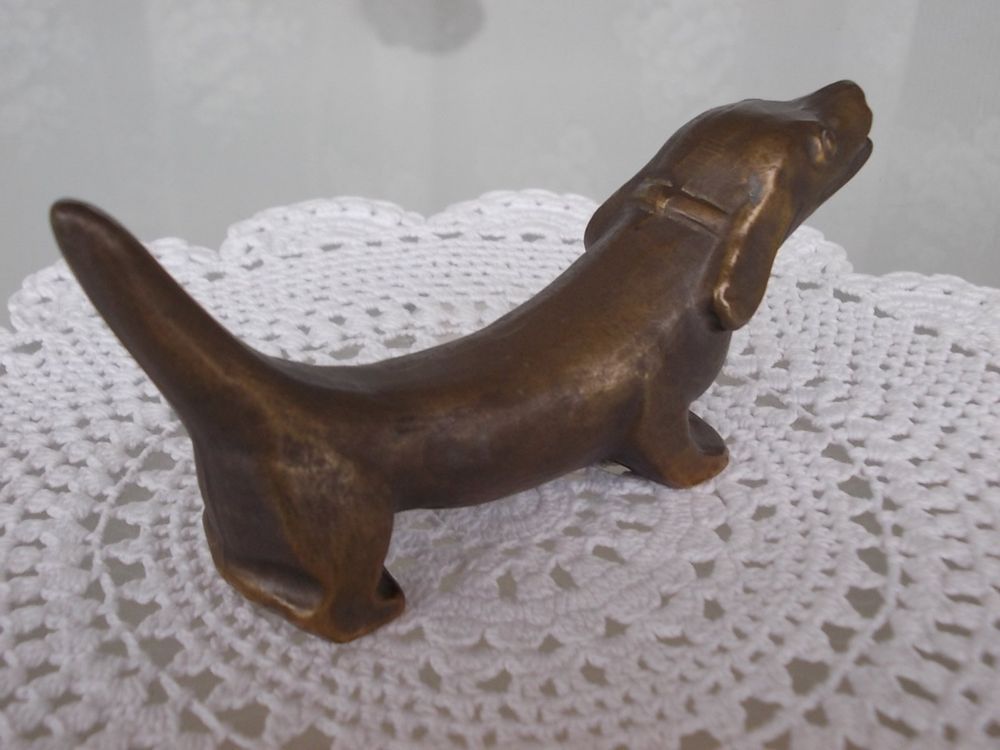 BAG TURGI Bronze Skulptur Figur*HUND*(Dachs-Dackel)50er Jahr (Gebraucht ...