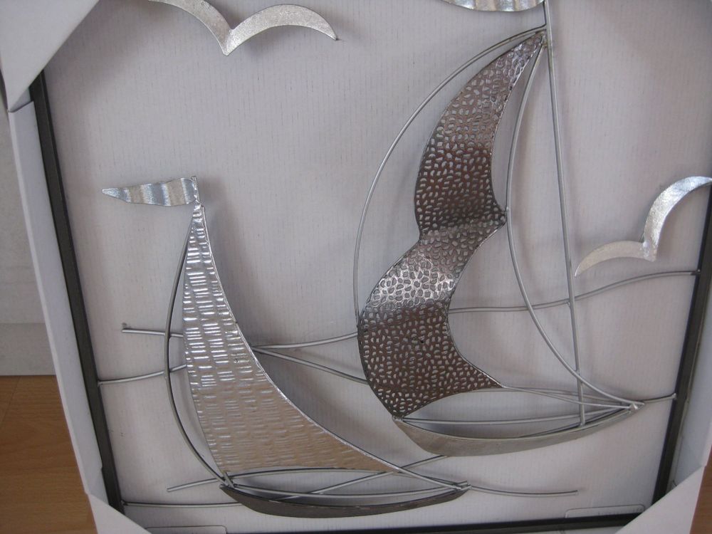 Schönes Metall Bild mit SEGELSCHIFFEN und MÖWEN | Kaufen auf Ricardo