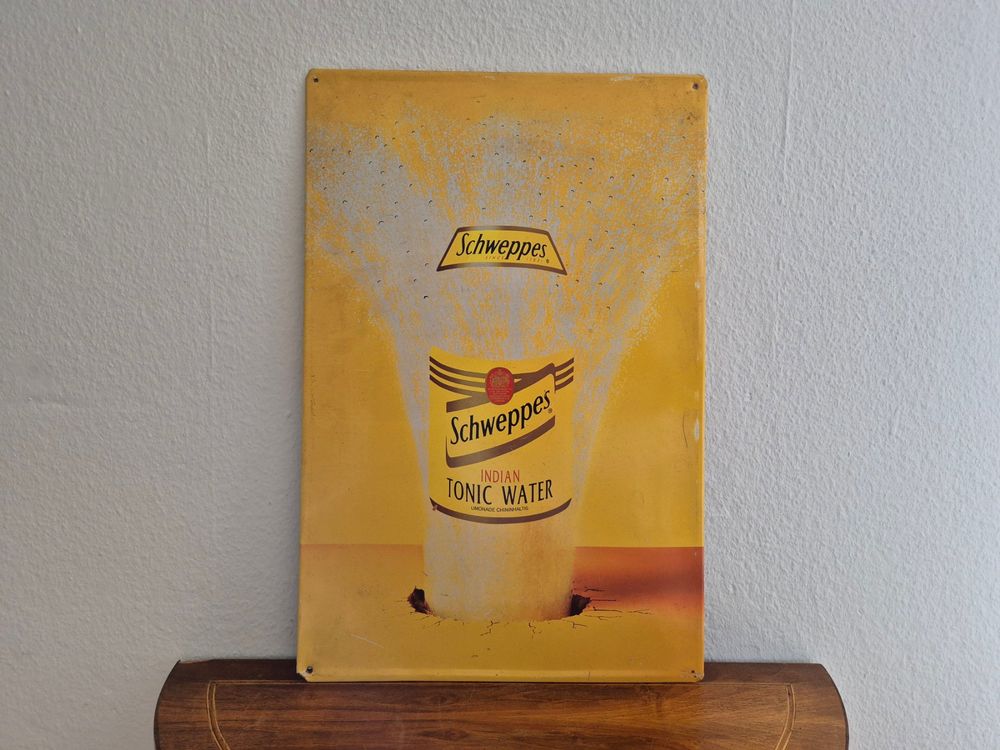 Blechschild Schweppes Tonic Water Schild Blech Reklame Retro (Gebraucht ...