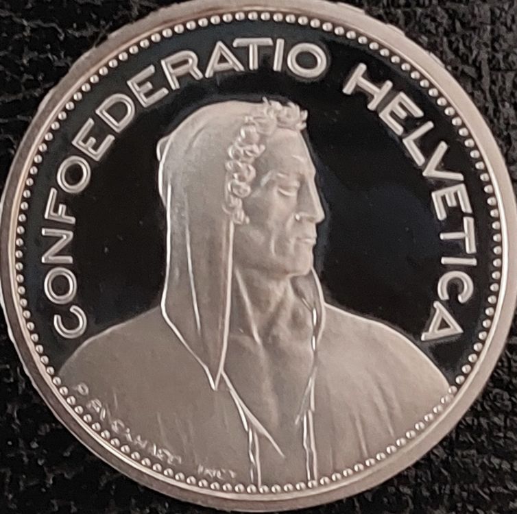 5 Franken Schweiz 1977 pp /aus Münzsatz/in einer Münzkapsel (Neu (gemäss Beschreibung)) in Arch ...