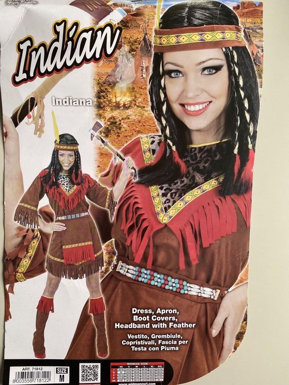 Indianer Kostum Damen Groe Groen