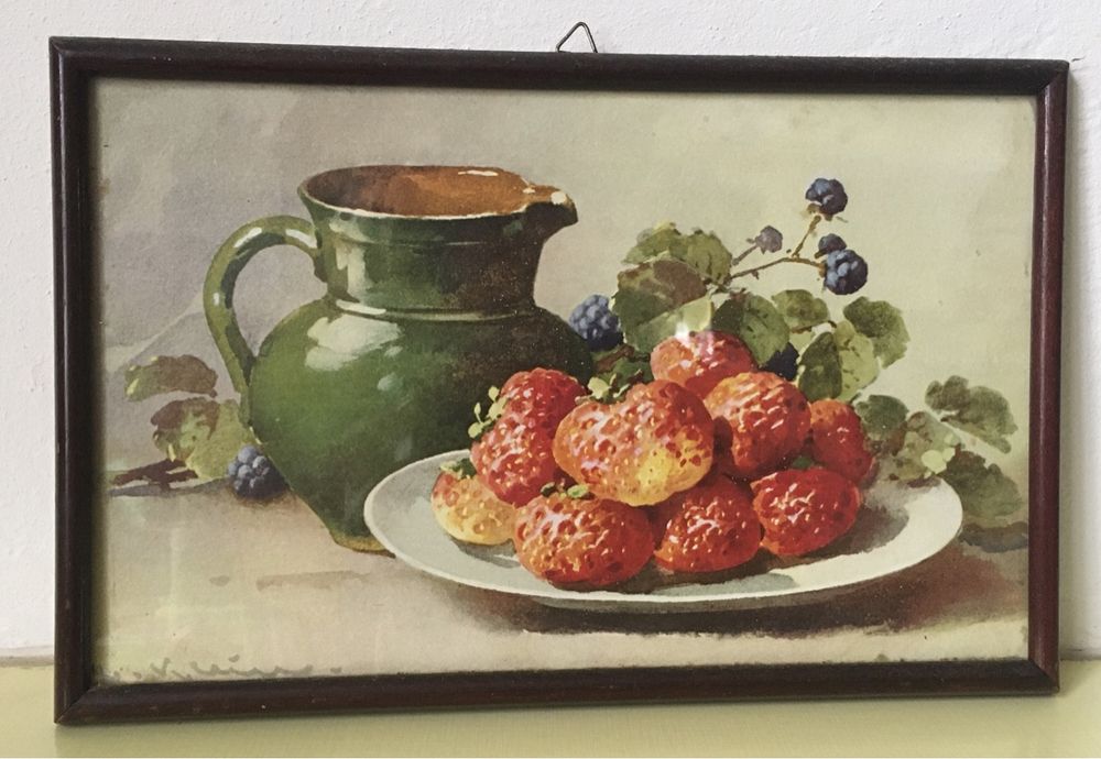 Alter Bilderrahmen mit Druck, Krug und Früchte (Gebraucht) in Lengnau ...
