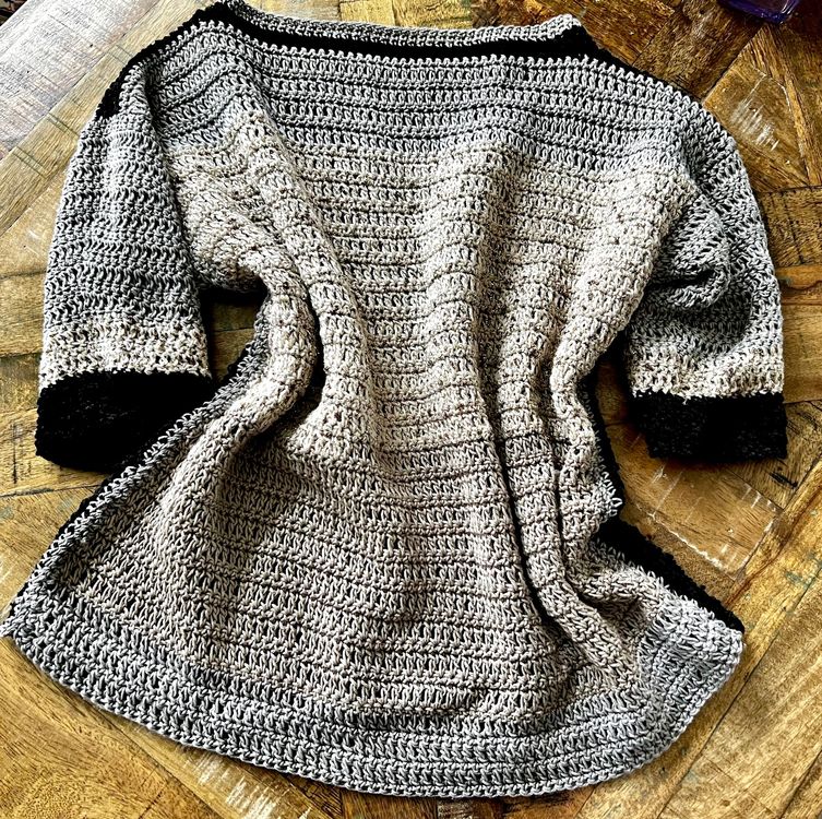 UNIKAT: MODISCHER HÄKEL PULLI IN BEIGE UND SCHWARZ Gr. M-NEU | Kaufen ...