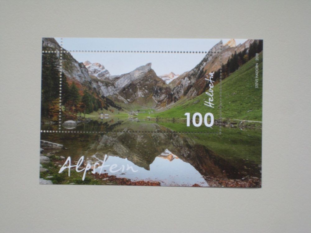 Sonderblock ** ALPSTEIN 100, 2018 (Neu (gemäss Beschreibung)) in Wangs für CHF 1.5 – mit ...