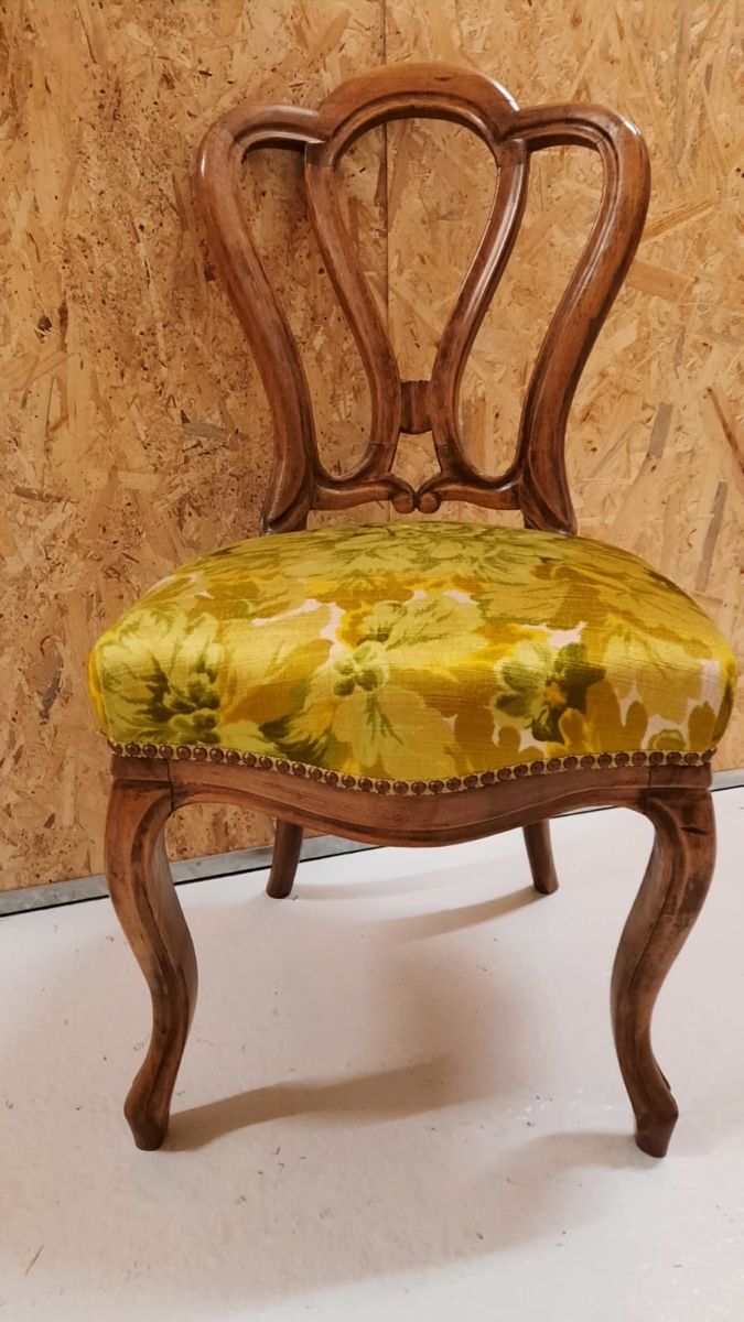 Antiker Stuhl 🪑 Barock mit Blumenmuster 💐Vintage sehr Chic (Gebraucht ...