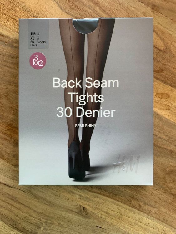 Back Seam Tights 30 Denier - Fein-Strumpfhose mit Naht, NEU (Neu ...
