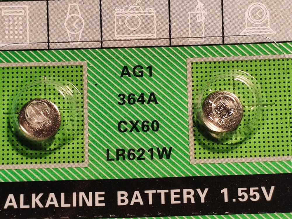 Duo-Pack AG1 BATTERY / compatible LR621 / AG1 / 364 / SR60 (Neu und ...