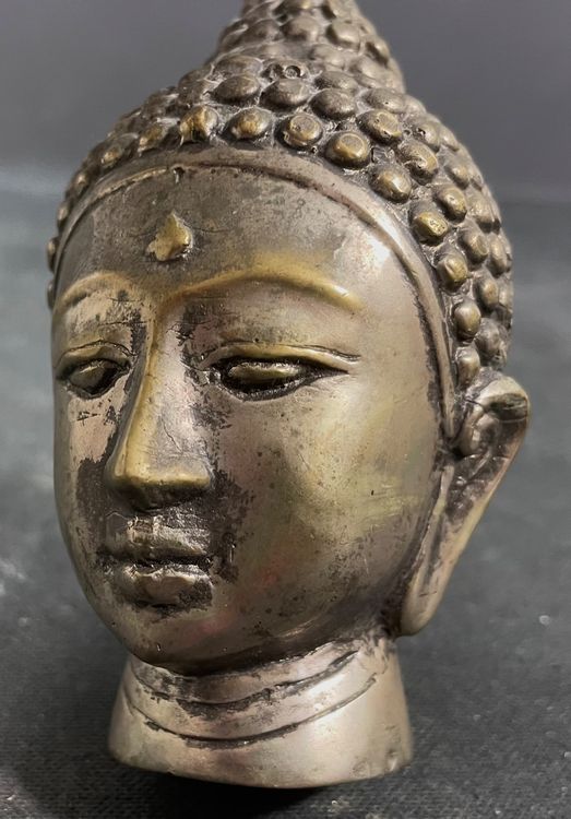 Alter Thai Bronze Buddha Kopf mit drittem Auge auf Stirn (Gebraucht) in Root für CHF 55 – mit ...
