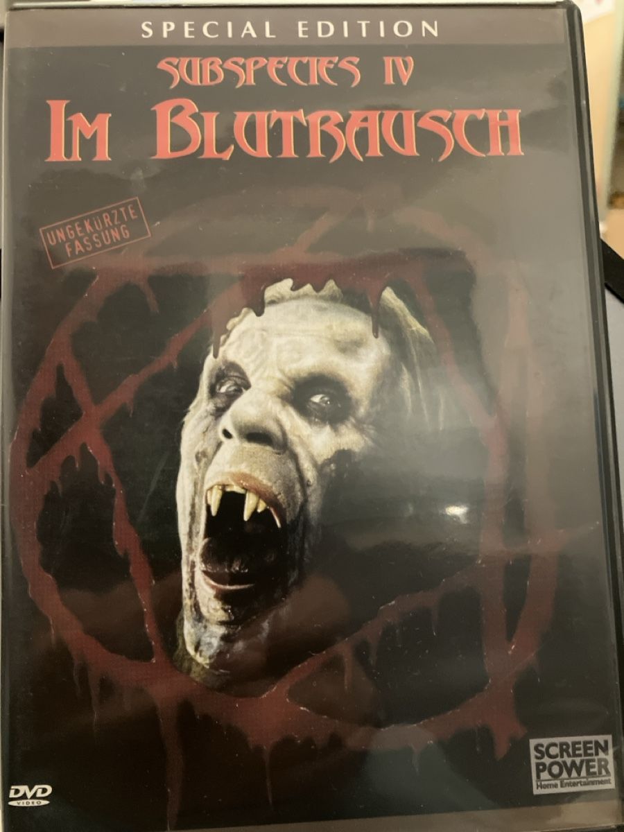 Subspecies IV - Im Blutrausch DVD Horrorfilm Top Zustand! (Neu (gemäss ...