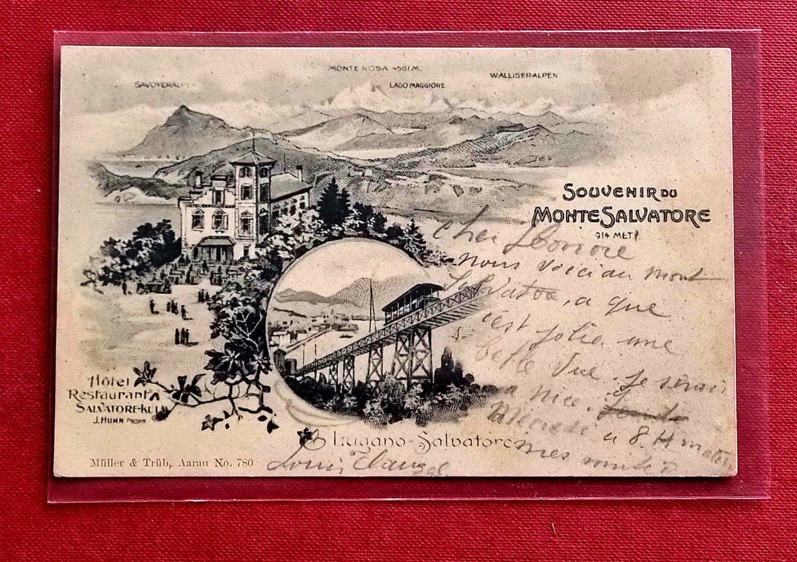 Lugano - Monte Salvatore - Funicolare - Zahnradbahn - 1902 (Gebraucht ...
