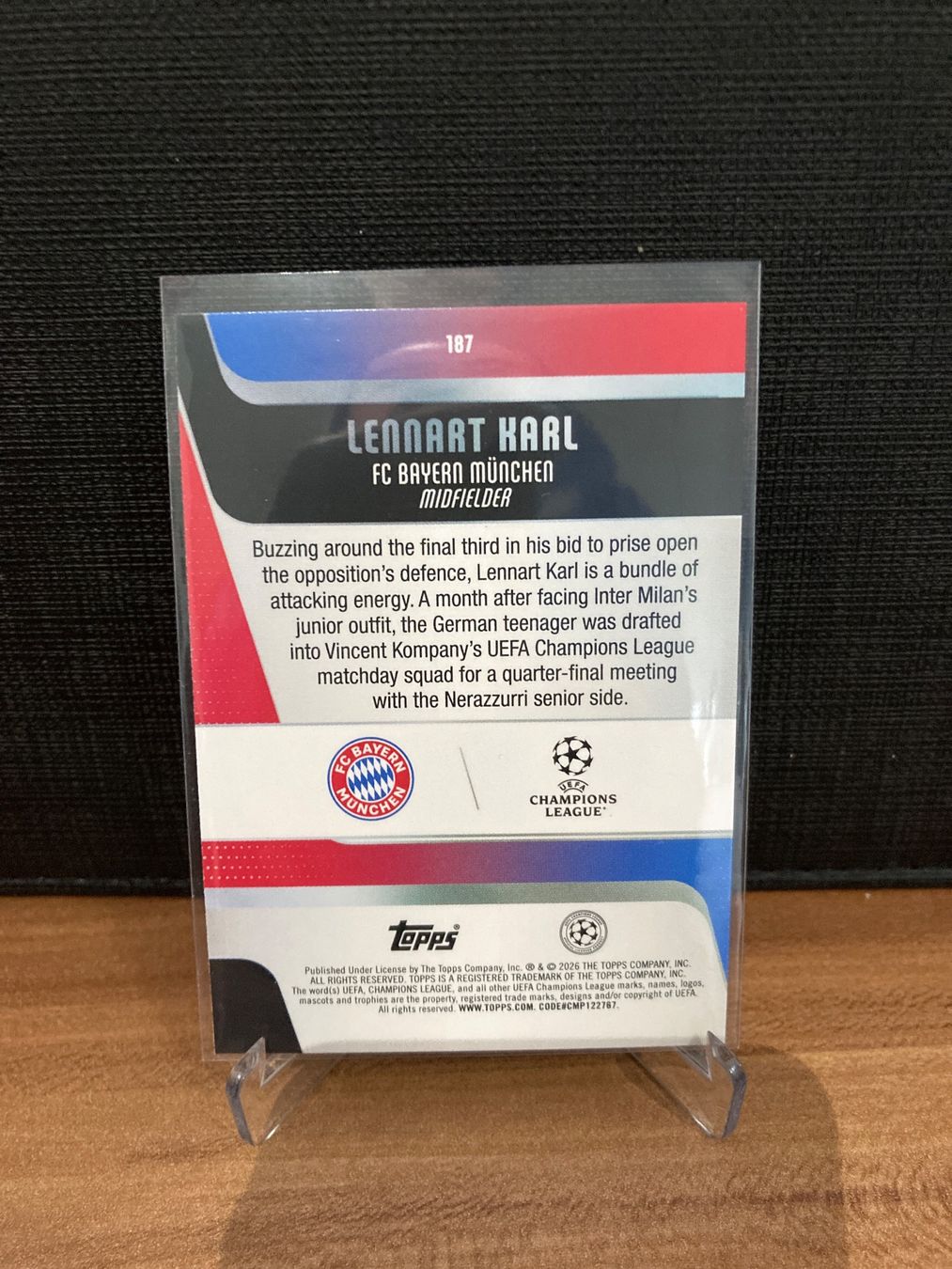 Topps Lennart Karl ucc flagship 25/26 (Neu (gemäss Beschreibung)) in ...