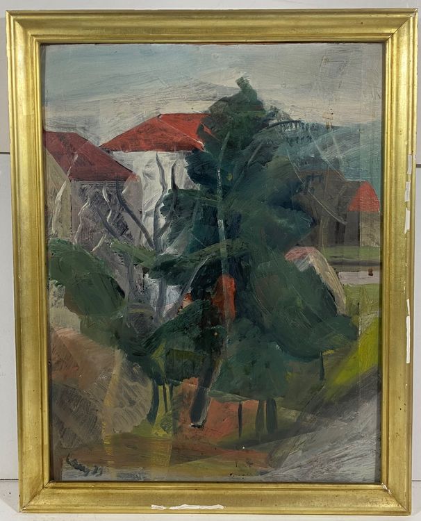 30.er. Jahre Dorf Ansicht Gemälde Unleserlich Signiert (Gebraucht) in Root für CHF 50 – mit ...