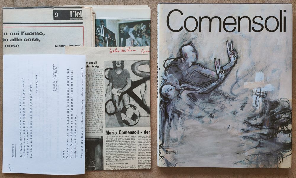Mario Comensoli «Skizzenbuch 1988-91 Zeitungsartikel, Brief (Gebraucht ...