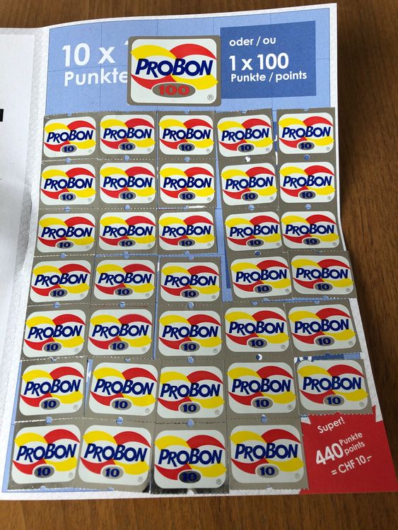 PROBON 1 volle Karte 440 Punkte | Kaufen auf Ricardo