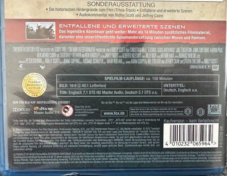 Exodus - Götter und Könige (Blu-ray) Top Zustand (Gebraucht) in Beringen für CHF 2 – mit ...