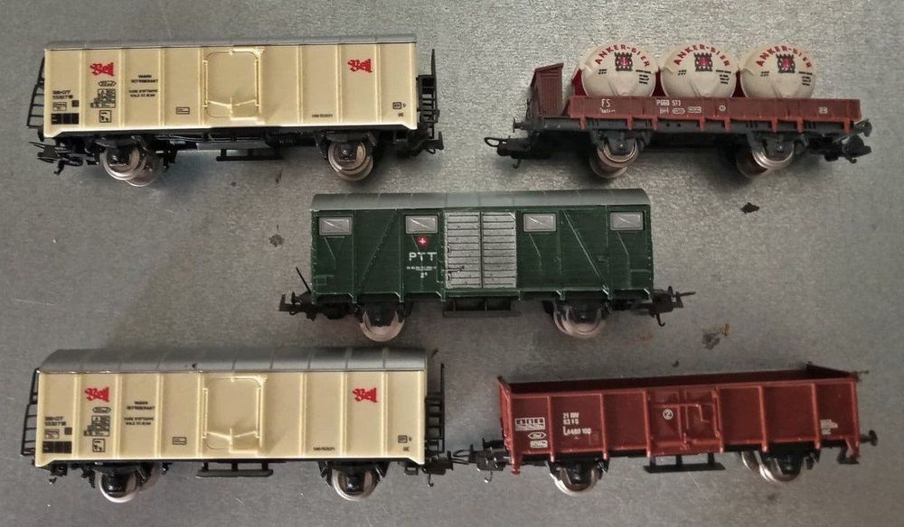 LIMA Wagons 5 x - transports marchandises - SBB CFF (Gebraucht) in Le ...