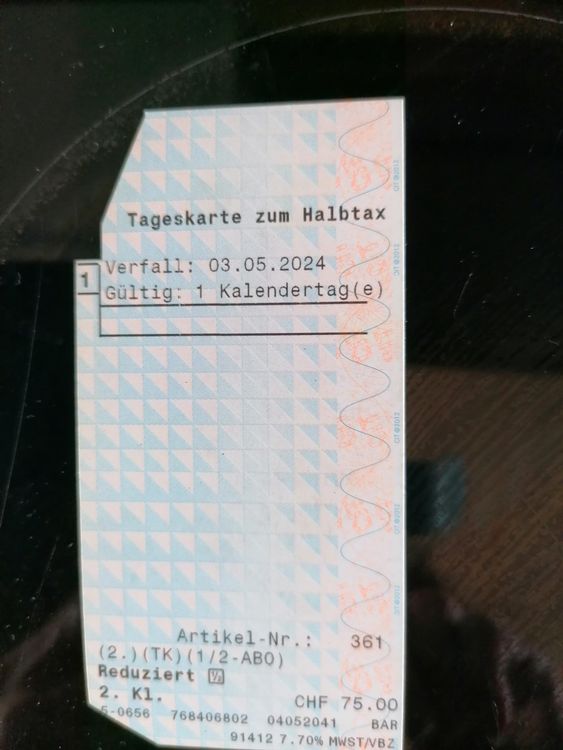 Tageskarte SBB zum Halbtax (Neu (gemäss Beschreibung)) in St. Gallen ...