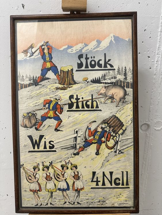Plakat Stöck Stich Wis 4 Nell Jass Schweiz G.Heidelberger 31 (Gebraucht ...