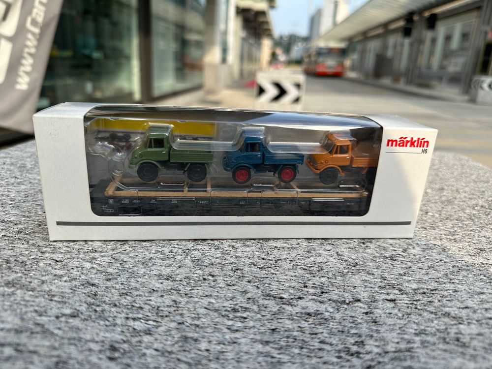 Märklin 46286 Fahrzeugtransporter Rkmp Unimog (Gebraucht) in Chiasso ...
