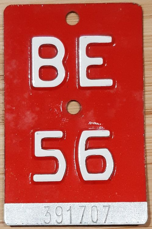 Alte Velonummer BE56 (Gebraucht) in Wabern für CHF 6 – mit Lieferung ...