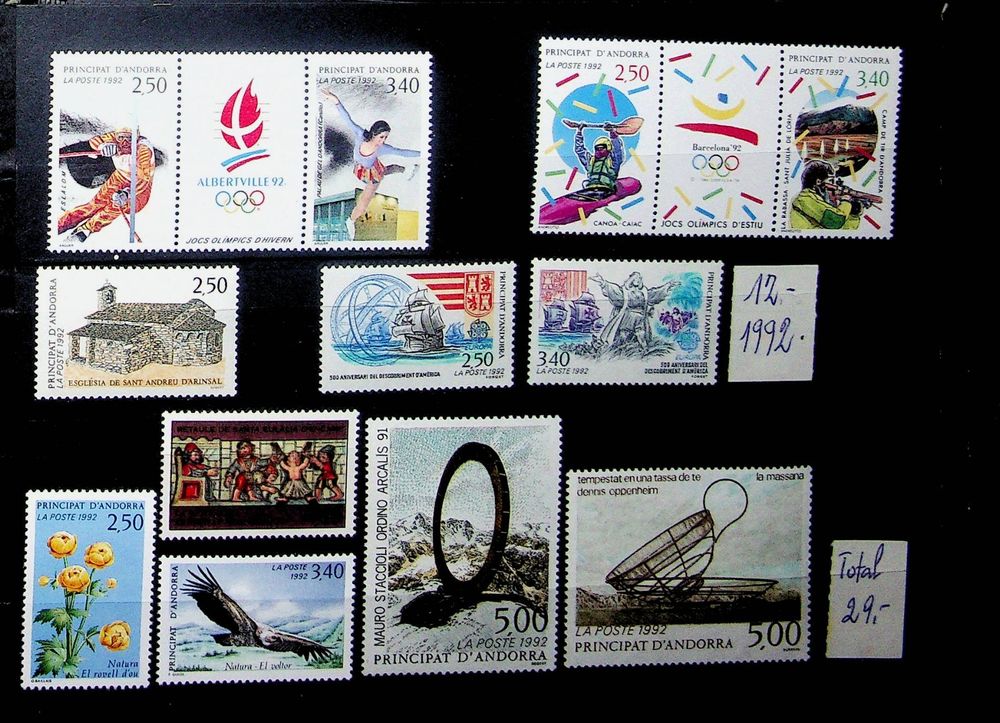 ANDORRE FRANCE TIMBRES NEUFS** 1992. COTE 29.00 EUROS /Q446 | Kaufen auf Ricardo