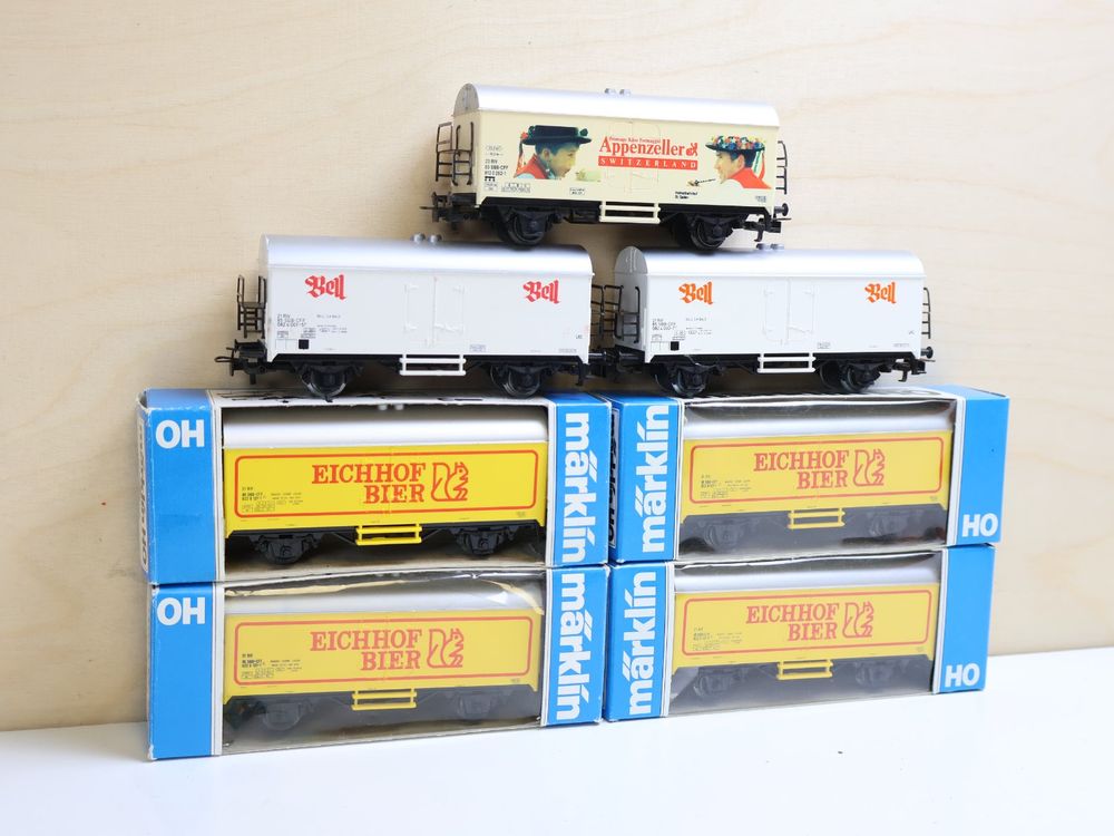Märklin 7 x SBB Wagen Appenzeller/Eichhof/Bell - H0 (Gebraucht) in ...