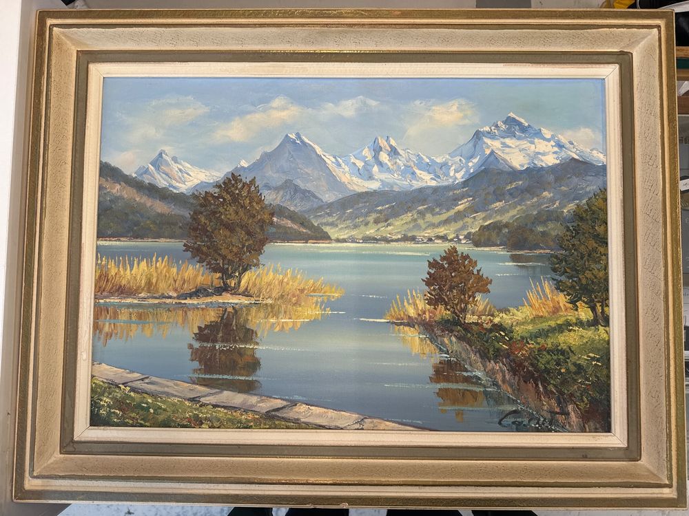 Blick vom Thunersee auf Eiger Mönch und Jungfrau | Kaufen auf Ricardo