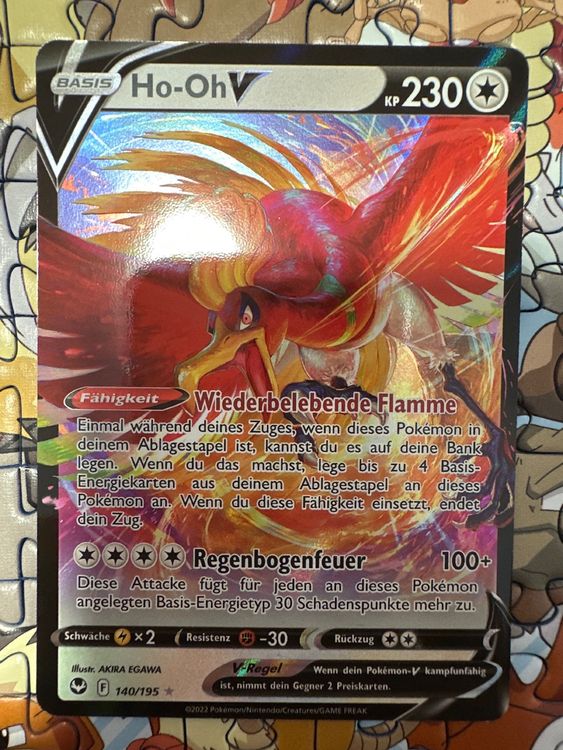 Pokemon Ho-Oh V 140/195 DE Silberne Sturmwinde | Kaufen auf Ricardo