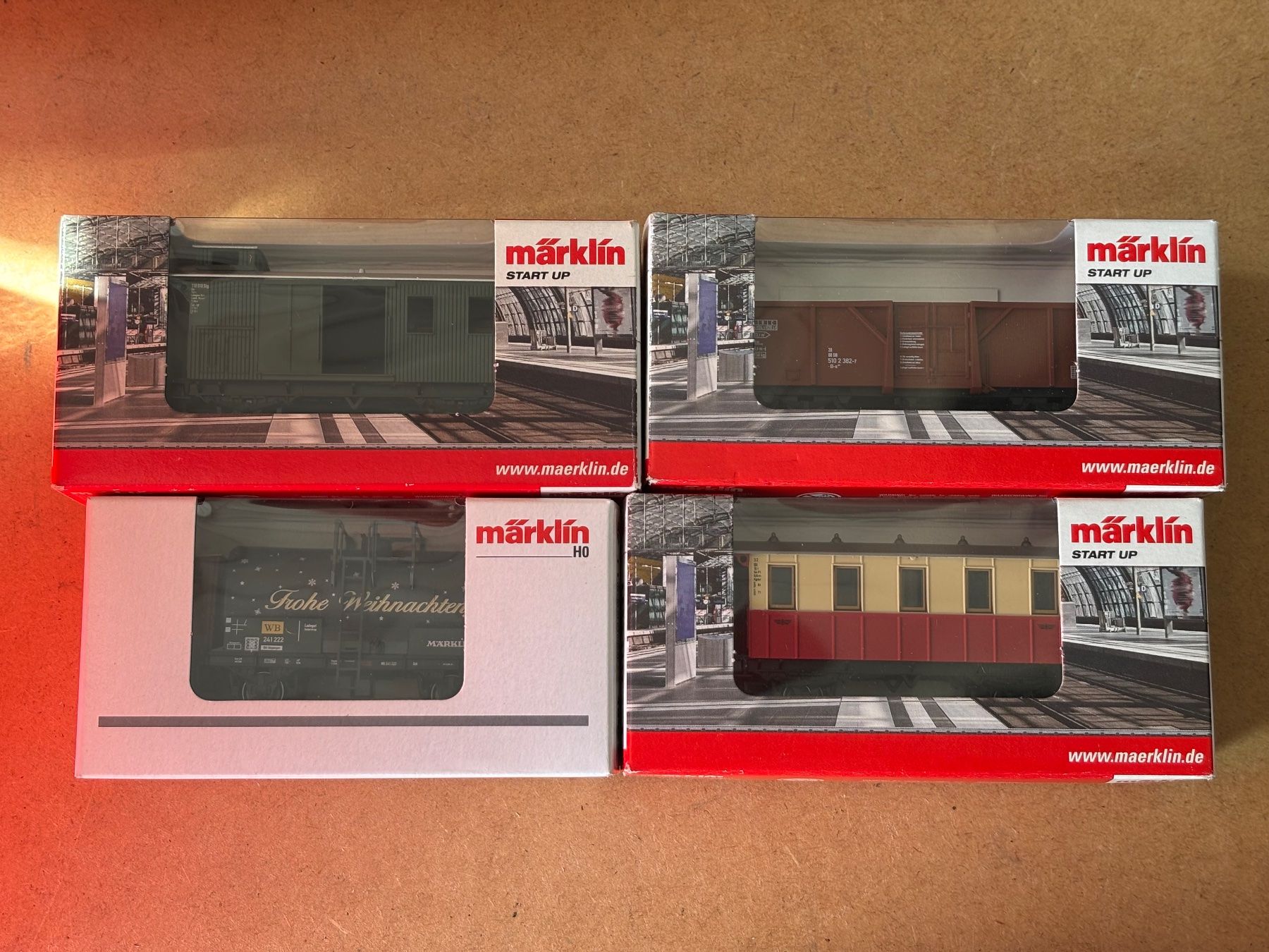 1.- fur 4x Marklin 48422-4430-4107-4038 Wagen (Neu und originalverpackt ...
