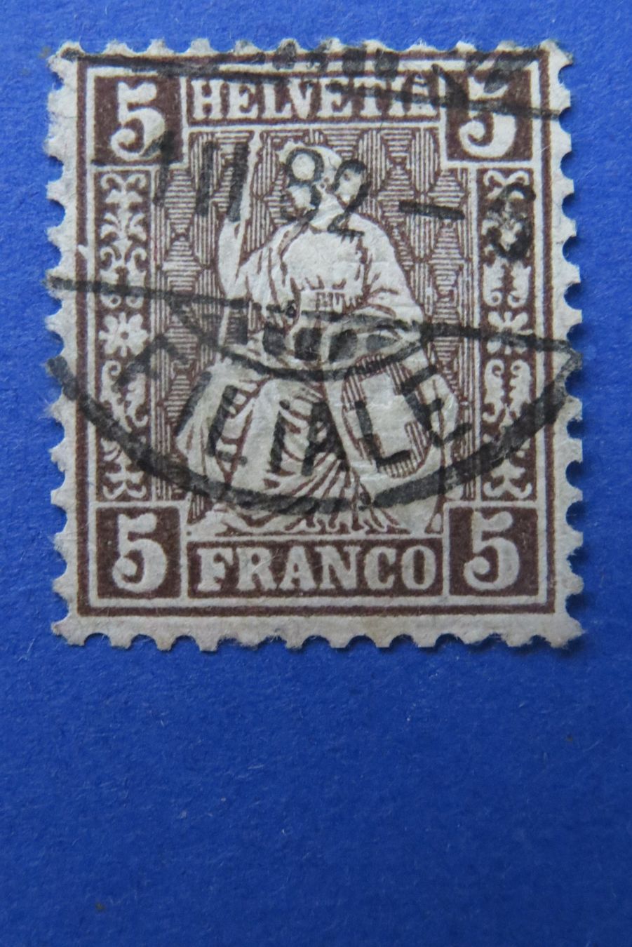 3 Stk.Sitzende Helvetia Nr.44-46, Faserpapier - SBK: 90.- (Gebraucht ...