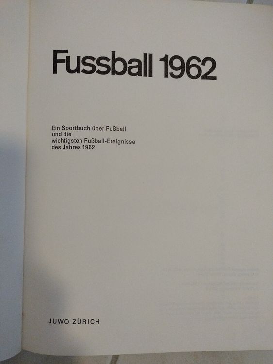 Buch: Fussball 1962 | Kaufen auf Ricardo