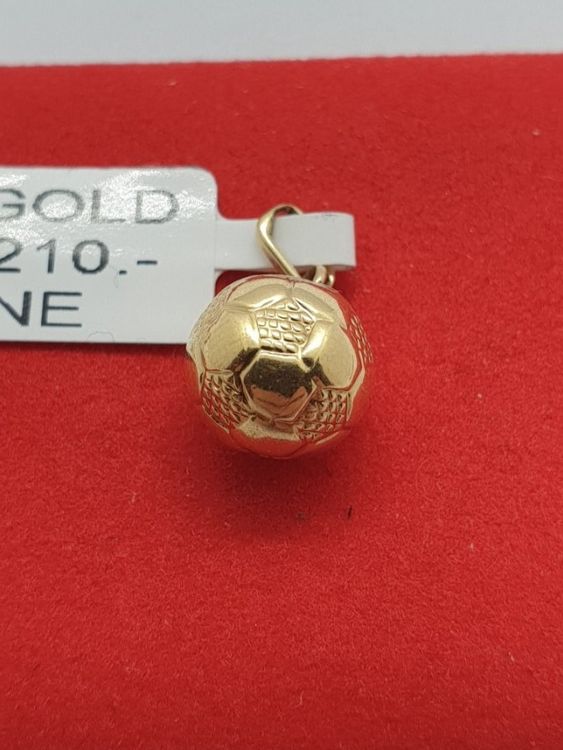 Echt 18K Gold - Fußball Anhänger | Kaufen auf Ricardo
