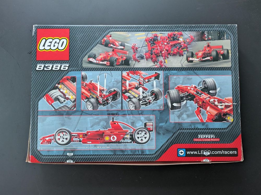 LEGO RACERS TECHNIC 8386 - FERRARI F1 RACER (2004) with BOX- (D ...