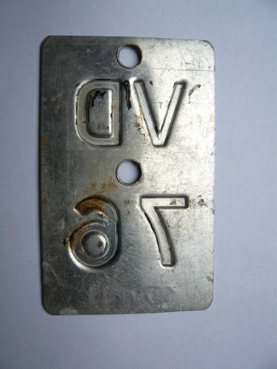 PLAQUE VELOMOTEUR VD 1976 | Kaufen auf Ricardo