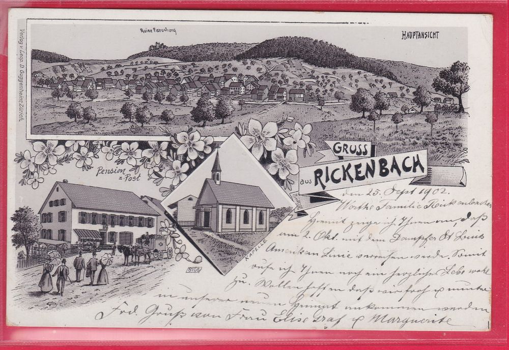 GRUSS AUS RICKENBACH, 25.9.1902 (Gebraucht) in Oberrieden für CHF 51 ...