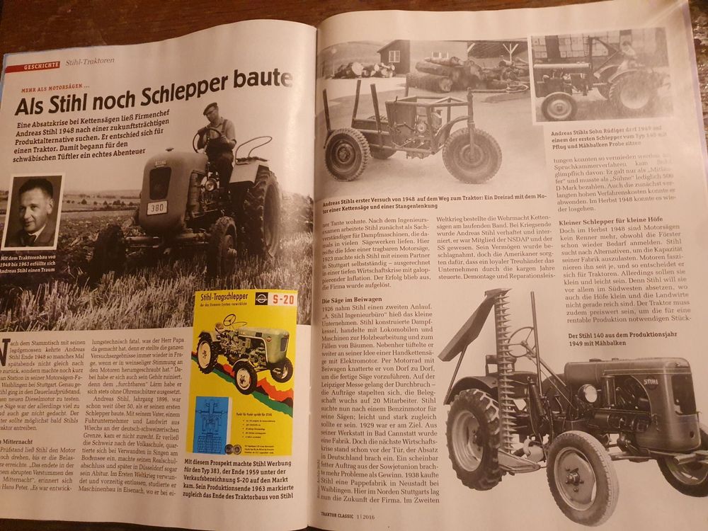 Traktor Classic 16 Stihl Traktoren IHC Farmall Deutz Lanz xx (Gebraucht) in Flawil für CHF 17 ...